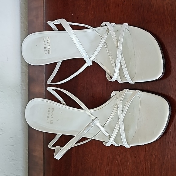 Stuart Weitzman | Shoes | White Leather Stuart Witzman Sandals | Poshmark